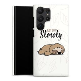 DeinDesign Galaxy S23 Ultra Handy Premium Case Smartphone Handyh&uuml;lle Schutzh&uuml;lle matt Animals Sloth Lazy Sunday Premium Case