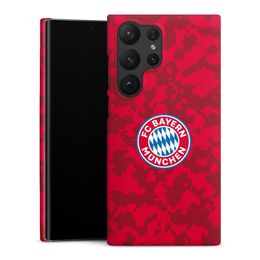DeinDesign Galaxy S23 Ultra Handy Premium Case Smartphone Handyh&uuml;lle Schutzh&uuml;lle matt Camouflage Fcb Fc Bayern M&uuml;nchen Premium Case