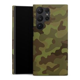 DeinDesign Galaxy S23 Ultra Handy Premium Case Smartphone Handyh&uuml;lle Schutzh&uuml;lle matt Camouflage Tarnmuster Army Premium Case