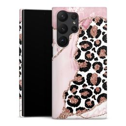 DeinDesign Galaxy S23 Ultra Handy Premium Case Smartphone Handyh&uuml;lle Schutzh&uuml;lle matt Leopard Glitzer Marble Premium Case