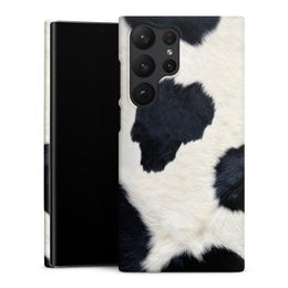 DeinDesign Galaxy S23 Ultra Handy Premium Case Smartphone Handyh&uuml;lle Schutzh&uuml;lle matt Animal Look Animal Print Cow Skin Premium Case