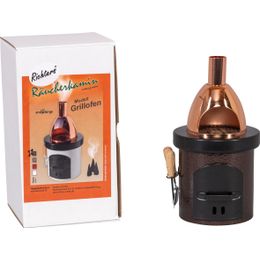 Räuchermännchen SAICO ORIGINAL "Räucherofen, Grillofen, aus Metall", braun, H:7,5cm L:14cm T:7,5cm, Holz, Räucherdeko, BxHxT: 7,5x14x7,5 cm