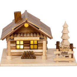 Räuchermännchen SAICO ORIGINAL "Räucherhaus, Zur Wilden Sau", natur, H:15cm L:18cm T:12cm, Holz, Räucherdeko, BxHxT: 18x15x12 cm