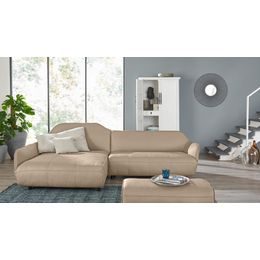 Ecksofa "CR.480, Designecksofa, L-Form", beige (beige 534, 20), B:298cm H:91cm T:164cm, Luxus-Microfaser (100% Polyester), CREATION BY ROLF BENZ, Sofas, Ecksofa, Wahlweise aus Leder oder Chenille