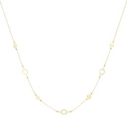Collier Luigi Merano "mit Zwischenteilen, Gold 375", gold, Halsketten, Damen, 45cm, Gelbgold 375