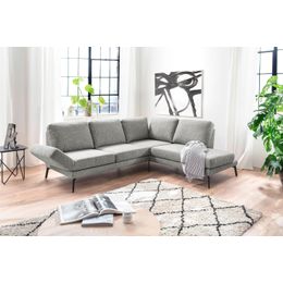 Ecksofa 3C CANDY "Kairo Multifunktion-Sofa, bequem und viele Komfortfunktionen, L-Form", grau (platin), B:288cm H:87cm T:223cm, 54% Polyacryl, 46% Polyester, Sofas, Ecksofa, inklusive Drehsitz-, Armlehnen- und R&uuml;ckenverstellung