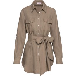 Brigitte von Sch&ouml;nfels Brigitte von Sch&ouml;nfels Lange Bluse mit Bindeg&uuml;rtel Beige (Gr&ouml;&szlig;e: 44)