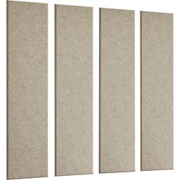 eurokraft basic Akustik-Wandplatte, HxB 1200 x 300 mm, VE 4 Stk, beige