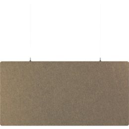 eurokraft basic Akustik-Deckenplatte, PET-Filz, HxB 600 x 1200 mm, rechteckige Form, beige
