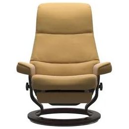 Relaxsessel stressless "View", gelb (honey paloma), B:79cm H:109cm T:77cm, Leder BATICK: BATICK ist ein leicht korrigiertes, durchgefärbtes und genarbtes Möbelleder, bei dem die meisten Unebenheiten und Spuren in der Regel entfernt wurden.;Leder PALOMA: PALOMA ist ein durchgefärbtes Semianilin-Möbelleder mit natürlicher Narbung.;ROHLEDER Stoff Q2 FARON: Ein fester zuverlässiger Bouclé mit einem st