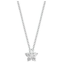 Kette mit Anhänger Amor "Blüte, 9070008", bunt (silberfarben, weiß), Halsketten, Damen, Silber 925 (Sterlingsilber), L: 45, mit Zirkonia (synth.)