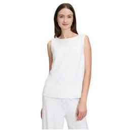 BETTY & CO T-Shirt BETTY & CO "Damen Strukturshirt mit U-Boot-Ausschnitt", Damen, Gr. 38, weiß (rohweiß), Obermaterial: 100% Polyester recycelt. Füllung: 95% Viskose, 5% Elasthan., figurumspielend normal, U-Boot-Ausschnitt, Shirts, Materialmix