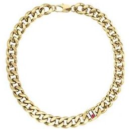 Panzerkette Tommy Hilfiger "WILD, 2790635, 2790636", bunt (gelbgoldfarben, blau, rot, weiß), Halsketten, Herren, Edelstahl, L: 45,5 B: 15mm, mit Emaille, B:15mm
