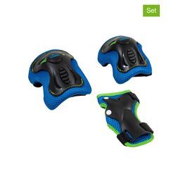 Hudora 6tlg. Protektoren-Set "Kids" in Schwarz/ Blau - 18% | Gr&ouml;&szlig;e XS | Kinder-austruestung-accessoires