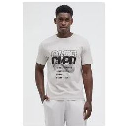 Rundhalsshirt CMPD, Herren, Gr. 4XL, stone, Material: 100% Baumwolle, bedruckt, slim fit normal, eingesetzt gerader Abschluss, Shirts, aus Baumwolle