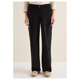 Cordhose Cecil, Damen, Gr. 36, Länge 32, carbon grau, Web, 98% Baumwolle, 2% Elasthan, unifarben, loose fit normal, Hosen, High Waist