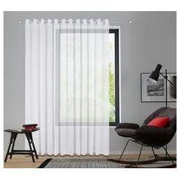 Gardine my home "Dolly" Gr. 2, weiß, B:300cm H:120cm, Polyester, Gardinen, gewebt, Polyester