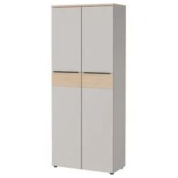 Aktenschrank Germania "GW-Oviedo", kaschmir, lindberg, eiche, nachbildung, B:80cm H:197cm T:40cm, Metall, Spanplatte, Schränke, mit verstellbaren Einlegeböden