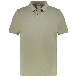 Große Größen Camel Active Poloshirt mit Label-Stickerei Farbe grün Größe: 3XL