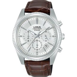 Chronograph Lorus, braun, Armbanduhren, Herren, Quarzuhr, Armbanduhr, Herrenuhr, Lederarmband, analog, Tag