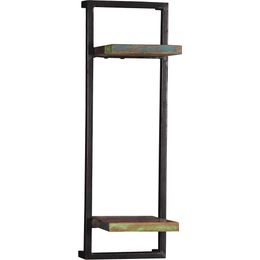 Wandregal Sit "Riverboat", bunt (schwarz, bunt), B:25cm H:75cm T:25cm, Massivholz, Metall, Regale