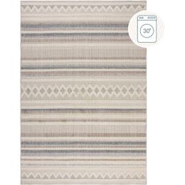 Teppich FLAIR RUGS "Everett waschbar", bunt, B:194cm H:4mm L:290cm, Kunstfaser, Teppiche, Teppich Wohnzimmer, Schlafzimmer, Hoch-Tief Effekt