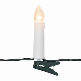 IC WINTERWORLD LED-Christbaumkerzen, grün, Flammen 30 Stk., Kabellänge 150m x Gesamtlänge 17,4m, Lichterketten