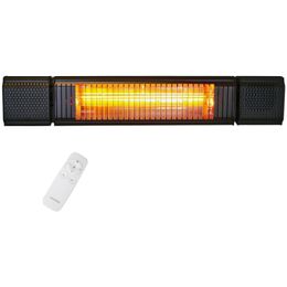 VASNER Heizstrahler "Bluetooth, schwarz, Appino BEATZZ", schwarz, B:74cm H:13cm T:13,5cm, Heizstrahler, Wand / Decke mit Musik & LED, Heizstrahler