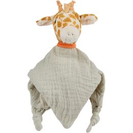 Schmusetuch Sterntaler "Giraffe Kaya, S", Baby, grün (blassgrün), Jersey, Polyester, Schnuffeltücher, mit Rassel