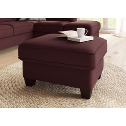 Hocker Home Affaire "County", lila (chianti), B:75cm H:47cm T:65cm, Luxus-Microfaser (100% Polyester);Struktur fein (100% Polyester);Luxus-Microfaser weich (90% Polyester, 10% Polyamid), Hocker, Polsterhocker, mit Federkern und Stauraum, passend zur "County"-Serie