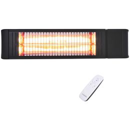VASNER Heizstrahler "Wand / Decke, schwarz, Teras X20", schwarz, B:66cm H:11cm T:14cm, Heizstrahler, abgerundetes Design