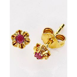 Paar Ohrstecker Lady, rot, Ohrringe, Damen, Metall