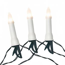 IC WINTERWORLD LED-Christbaumkerzen, grün, Flammen 30 Stk., Kabellänge 1,5m x Gesamtlänge 17,4m, Lichterketten
