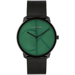 Quarzuhr Calvin Klein "CK ICONIC 40 mm", schwarz, Armbanduhren, Damen, Armbanduhr, Damenuhr, Herrenuhr, Edelstahlarmband, analog