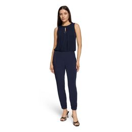 Overall Vera Mont "Damen Jumpsuit mit Cut-Outs", Damen, Gr. 34, blau (night sky), Jersey, Obermaterial: 95% Polyester, 5% Elasthan. Besatz: 100% Polyester. Futter: 100% Polyester., figurumspielend, Rundhals, Overalls, Cut-Outs
