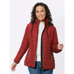 Steppjacke Casual Looks, Damen, Gr. 22, rot (kirsche), 100% Polyester, Wattierung:100% Polyester, unifarben, Jacken Steppjacke