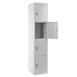 Schließfach Boston T163, Schließfachschrank Wertfachschrank Spind, Metall 180x38x45cm ~ grau