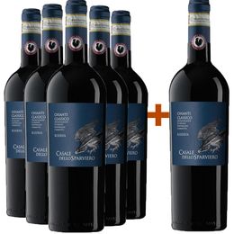 Casale dello Sparviero &ndash; Fattoria Campoperi 5+1 Paket Chianti Classico Riserva Sangiovese 2023 Trocken - Toskana Probierpaket DOCG