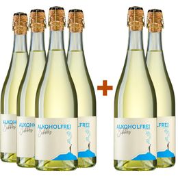 Winzergenossenschaft Herxheim am Berg 4+2 BUBBLES Scheurebe S&uuml;&szlig; - Pfalz &ndash; Probierpaket Sch&auml;umendes Getr&auml;nk aus alkoholfreiem Wein