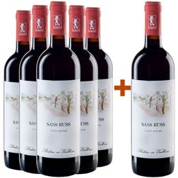 Podere ai Valloni 5+1 Paket Vino Rosso Sass Russ Cuv&eacute;e 2023 Trocken - Piemont &ndash; Probierpaket Generico