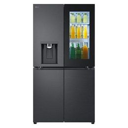 LG MultiDoor K&uuml;hlschrank mit InstaView&reg; (E, 637L, 179,2 cm hoch) mit Eis, Crushed Ice und Wasserspender & internem Wassertank GMG961EVKE GMG961EVKE