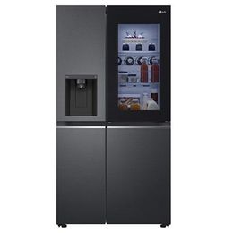 LG SidebySide K&uuml;hlschrank mit InstaView Door-in-Door&reg; (E, 635L, 179cm hoch) mit Eis, Crushed Ice und Wasserspender & internem Wassertank GSXV91MCLE GSXV91MCLE