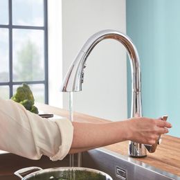Grohe Zedra Küchenarmatur, ausziehbar, schwenkbar, 30219002,