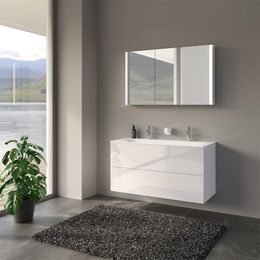 KEUCO Paris Schrank mit Doppelwaschtisch, mit Spiegelschrank, 111503960007,