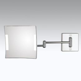 Koh-I-Noor QUADROLO LED Kosmetikspiegel, mit Beleuchtung, Vergrößerung 3-fach, C60/2KK3,