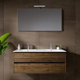 RIHO Porto Schrank mit Doppelwaschtisch, mit Spiegel, F014012DP7+W018011005+F014017ALU+204927,