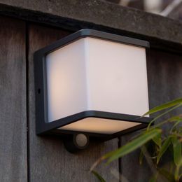 Lutec DOBLO Solar Wandleuchte, LED, würfel, mit Bewegungsmelder, 6940101125,
