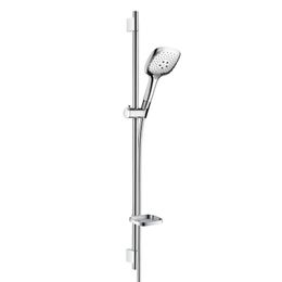 Hansgrohe Raindance Select E Brausegarnitur mit Stange und Ablage, 3 Strahlarten, 27857000,
