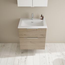 Burgbad Eqio Schrank mit Slim Keramik-Waschtisch, 2 Ausz&uuml;ge, SHBT062F6423C0001G0146,