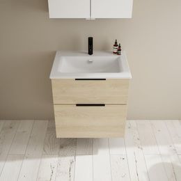Burgbad Eqio Schrank mit Slim Keramik-Waschtisch, 2 Ausz&uuml;ge, SHBT062F3180C0001G0200,